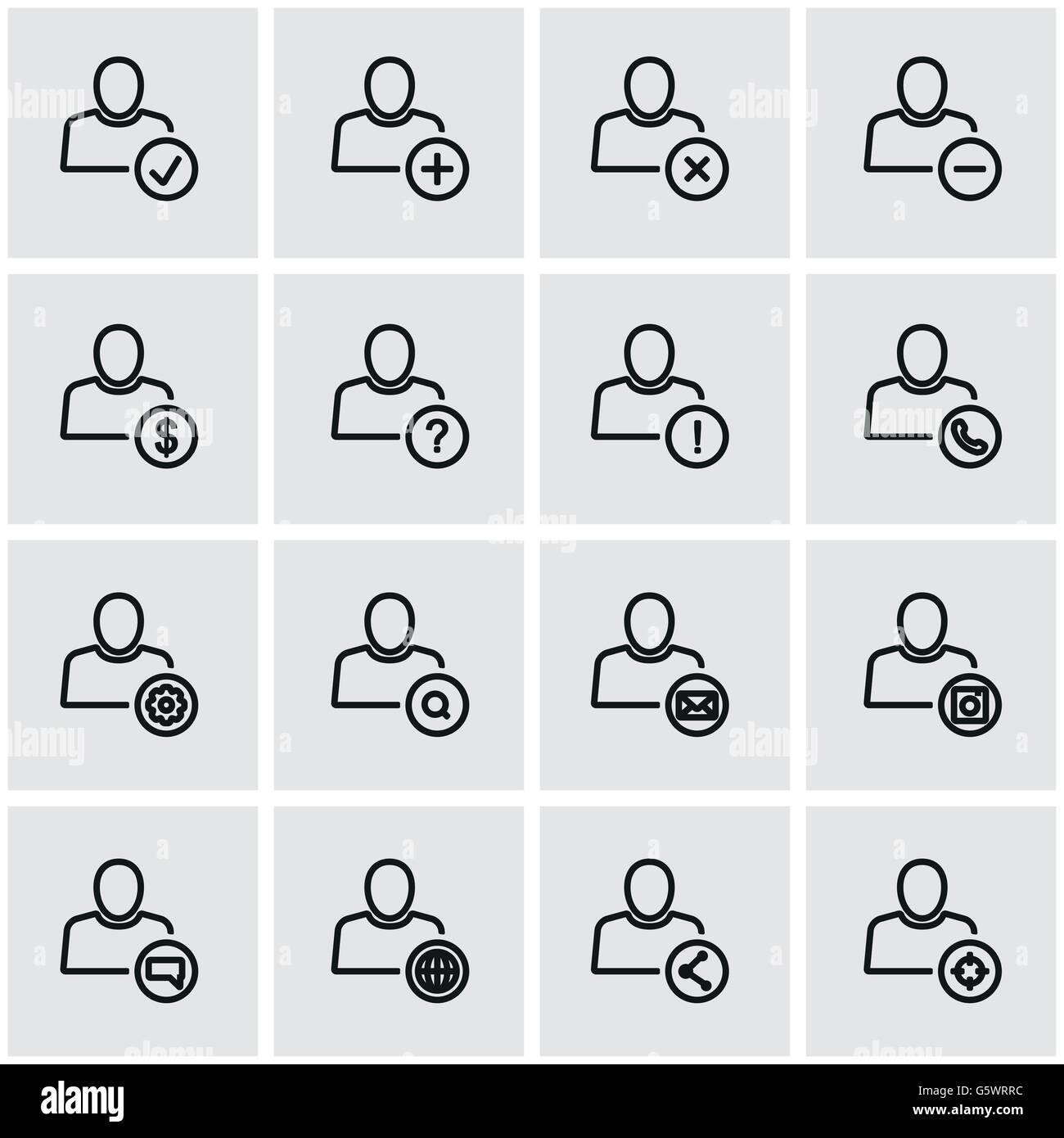 Vector line people icon set Stock Vector Image & Art - Alamy