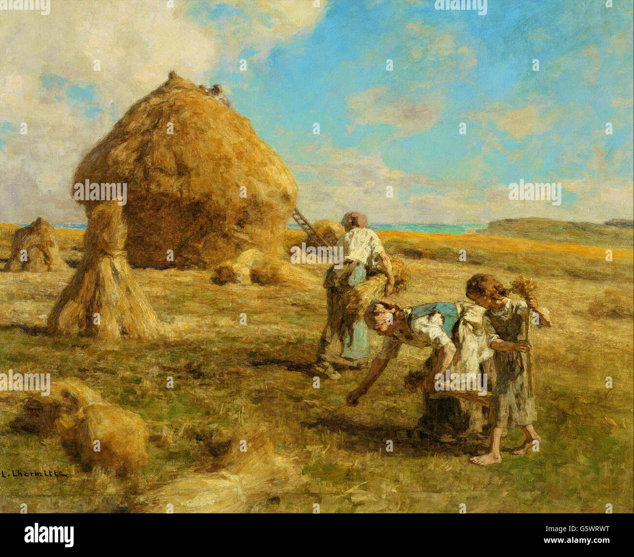 Léon Augustin Lhermitte - Gleaning Women Stock Photo - Alamy