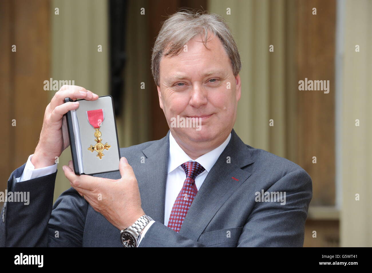 British Cycling President Robert Howden after he received his Officer ...