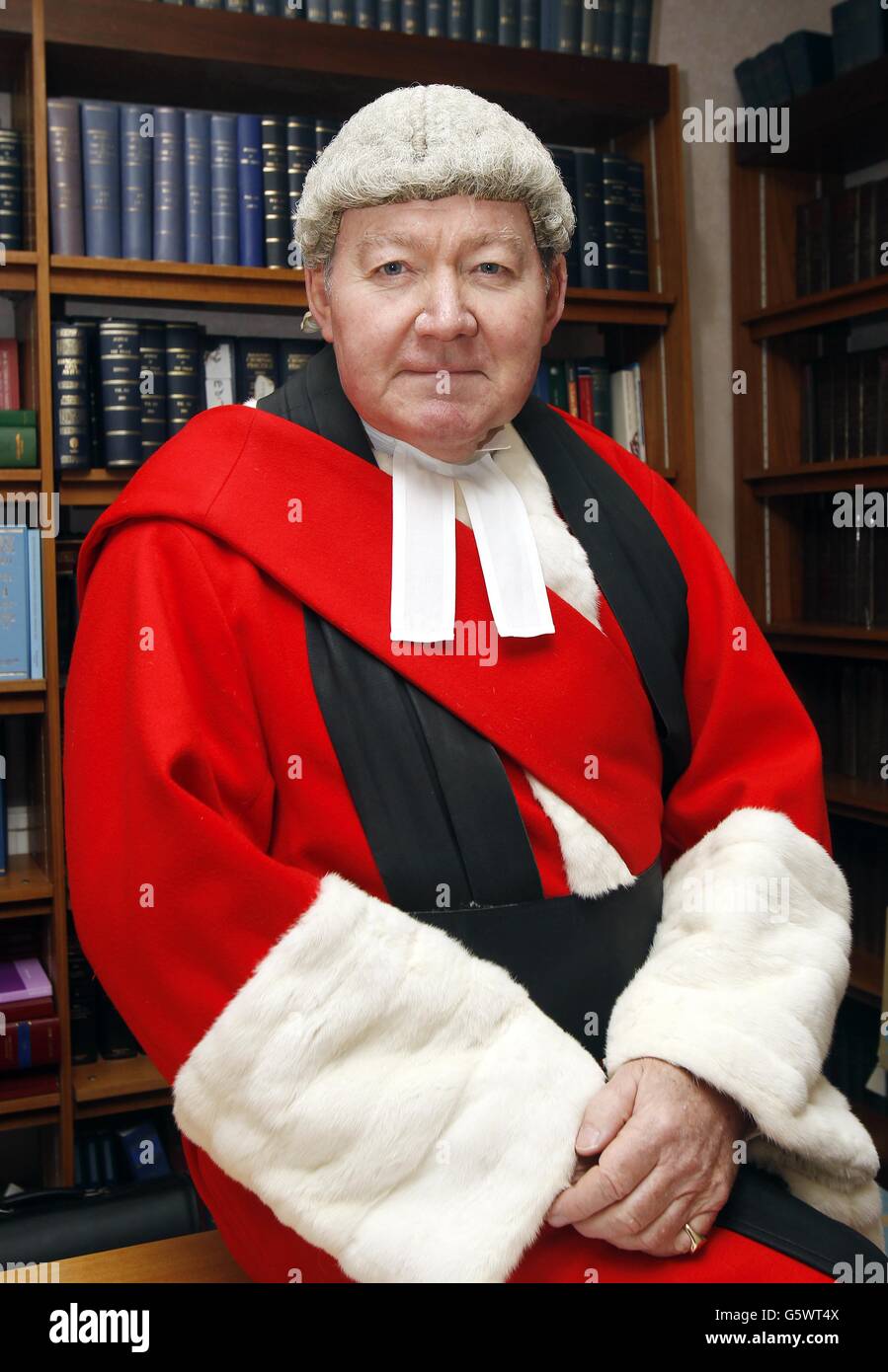 Sir John Griffith Williams at Mold Crown Court, Judge in the trial of ...