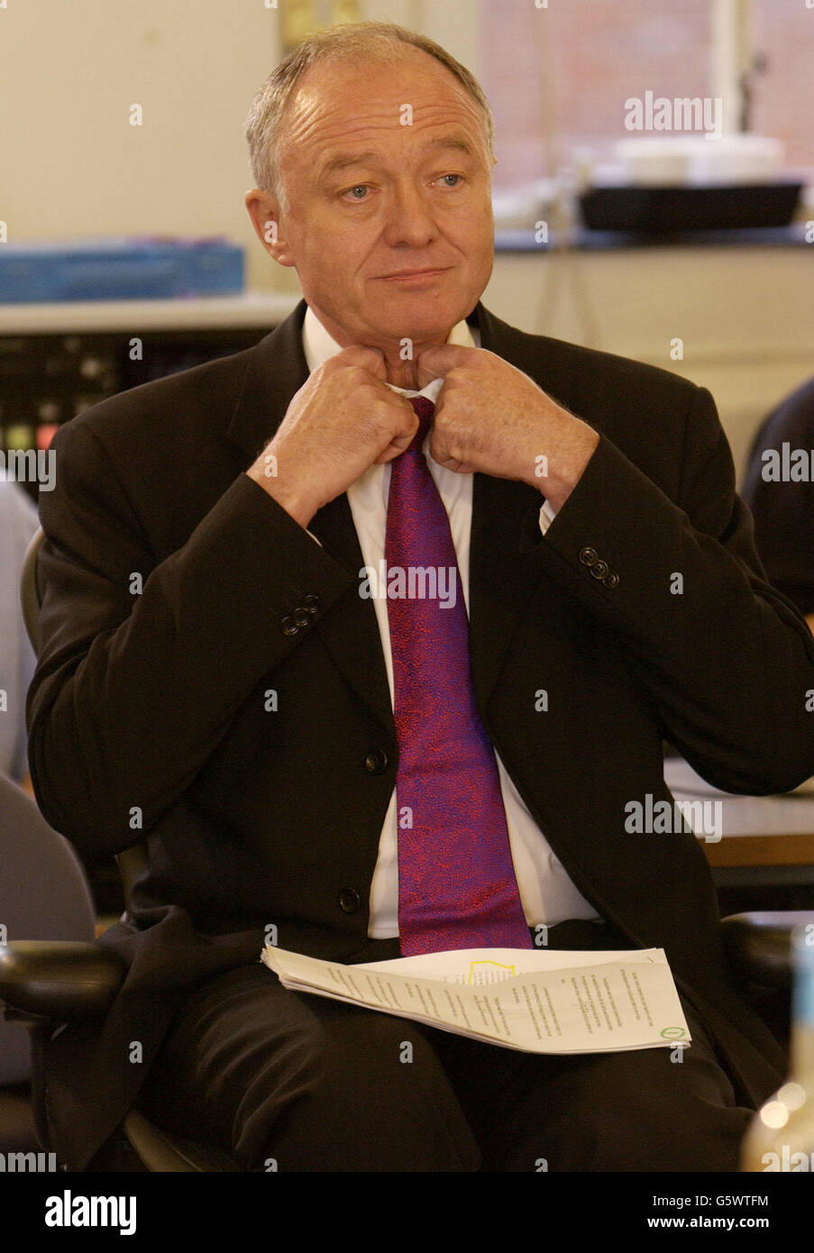 Ken Livingstone at the headquarters of the London Assembly, where he ...