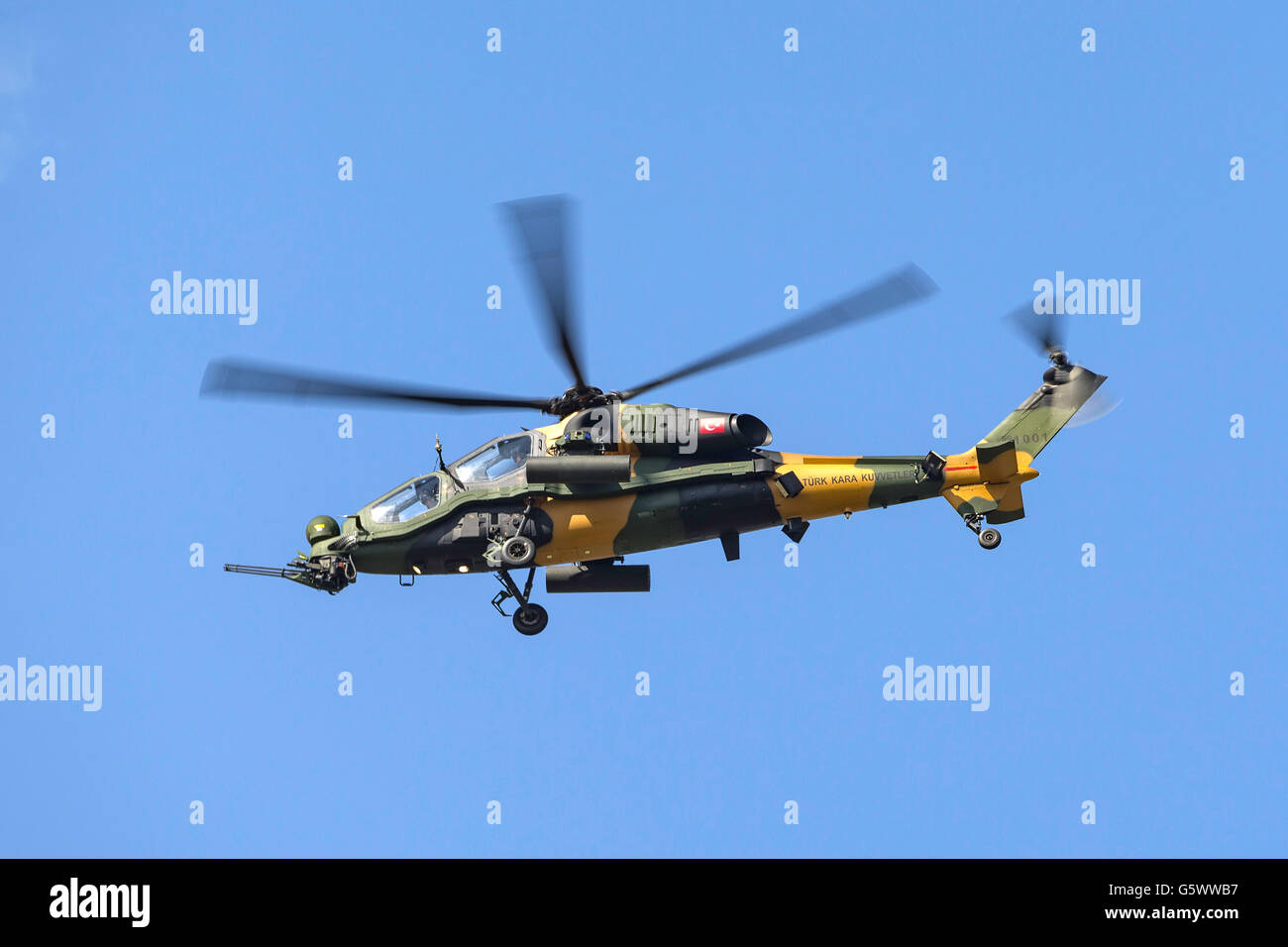 Turkish Army (Türk Kara Kuvvetleri) TAI (AgustaWestland) T129 Attack ...