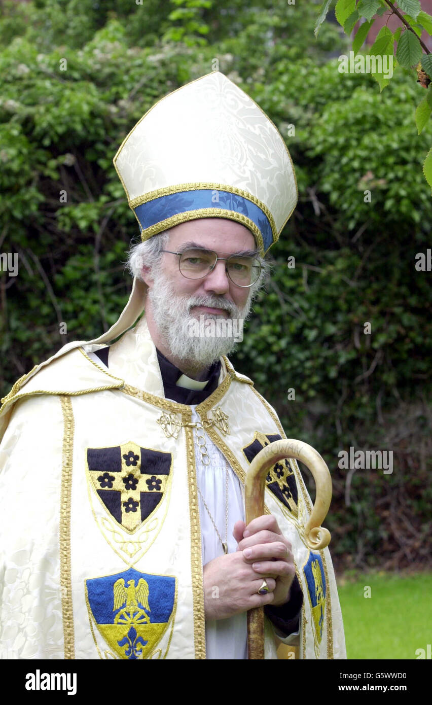 Rowan Williams, the Archbishop of Wales, at his Newport home Stock ...