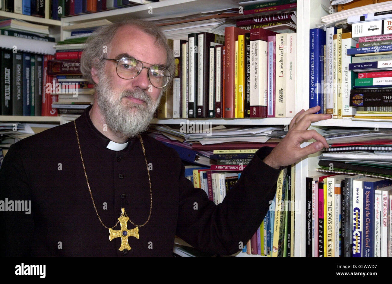Rowan Williams, the Archbishop of Wales, at his Newport home Stock ...