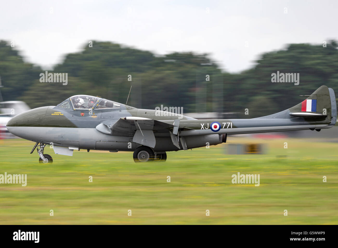 De Havilland (FW Emmen) DH-115 Vampire T55 G-HELV at the Farnborough ...