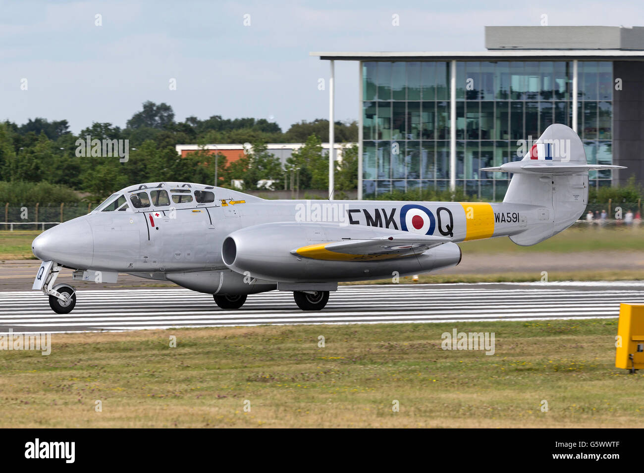 Former Royal Air Force Gloster Meteor T7 vintage jet warbird G-BWMF at ...