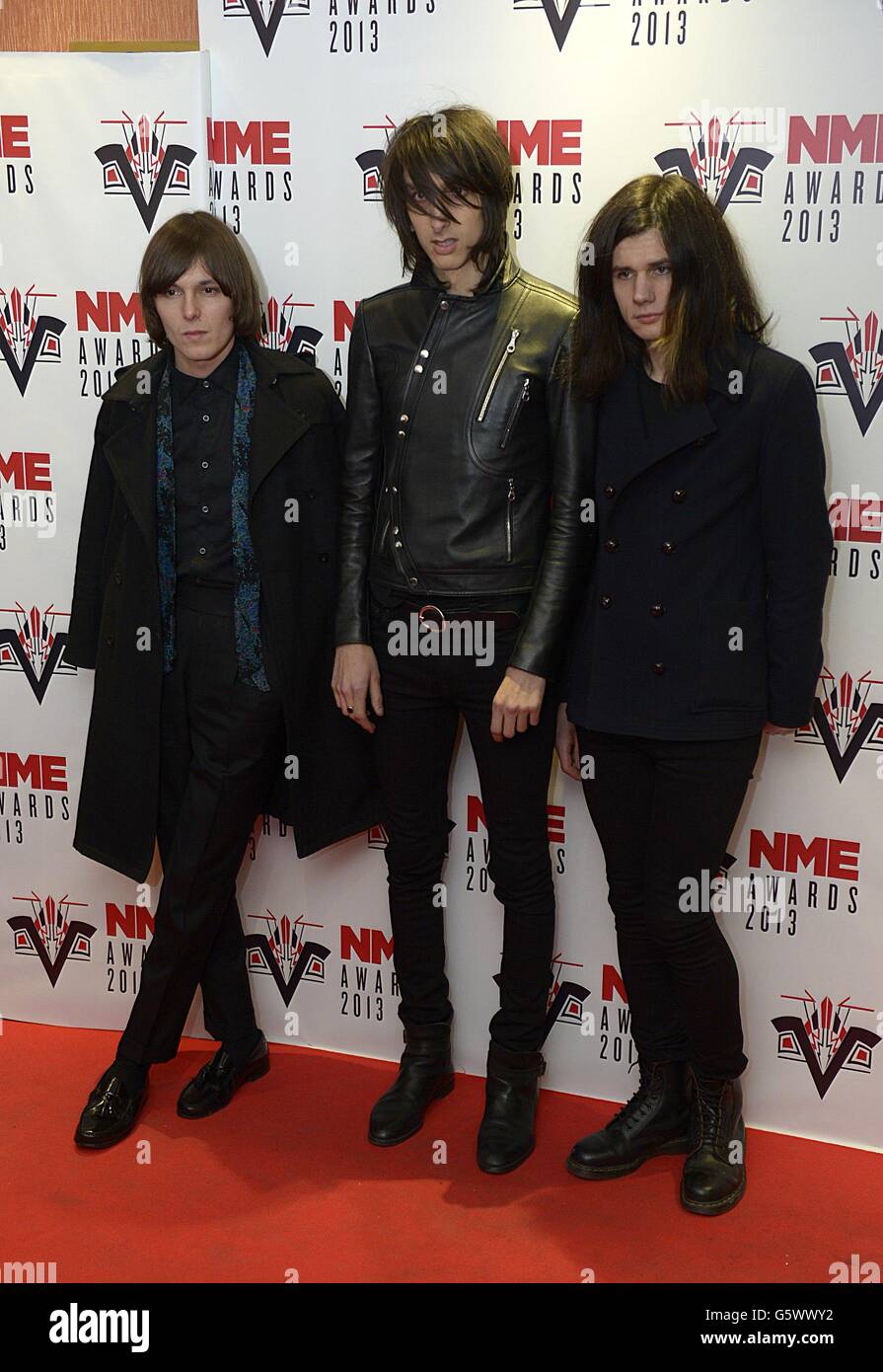 (left to right) Rhys Webb, Faris Badwan and Joshua Hayward of The ...