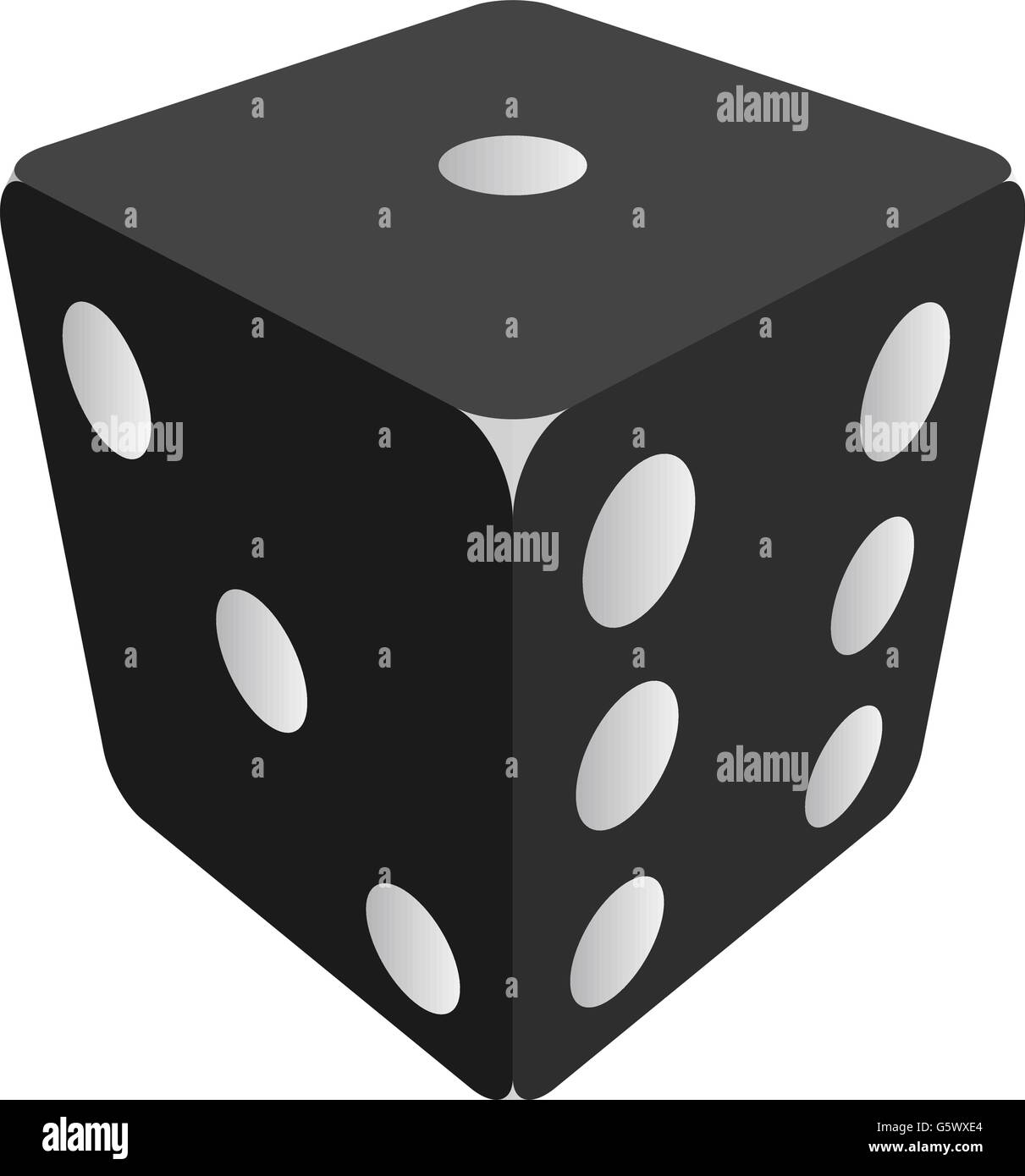 Black dice isolated on white background Stock Vector Image & Art - Alamy