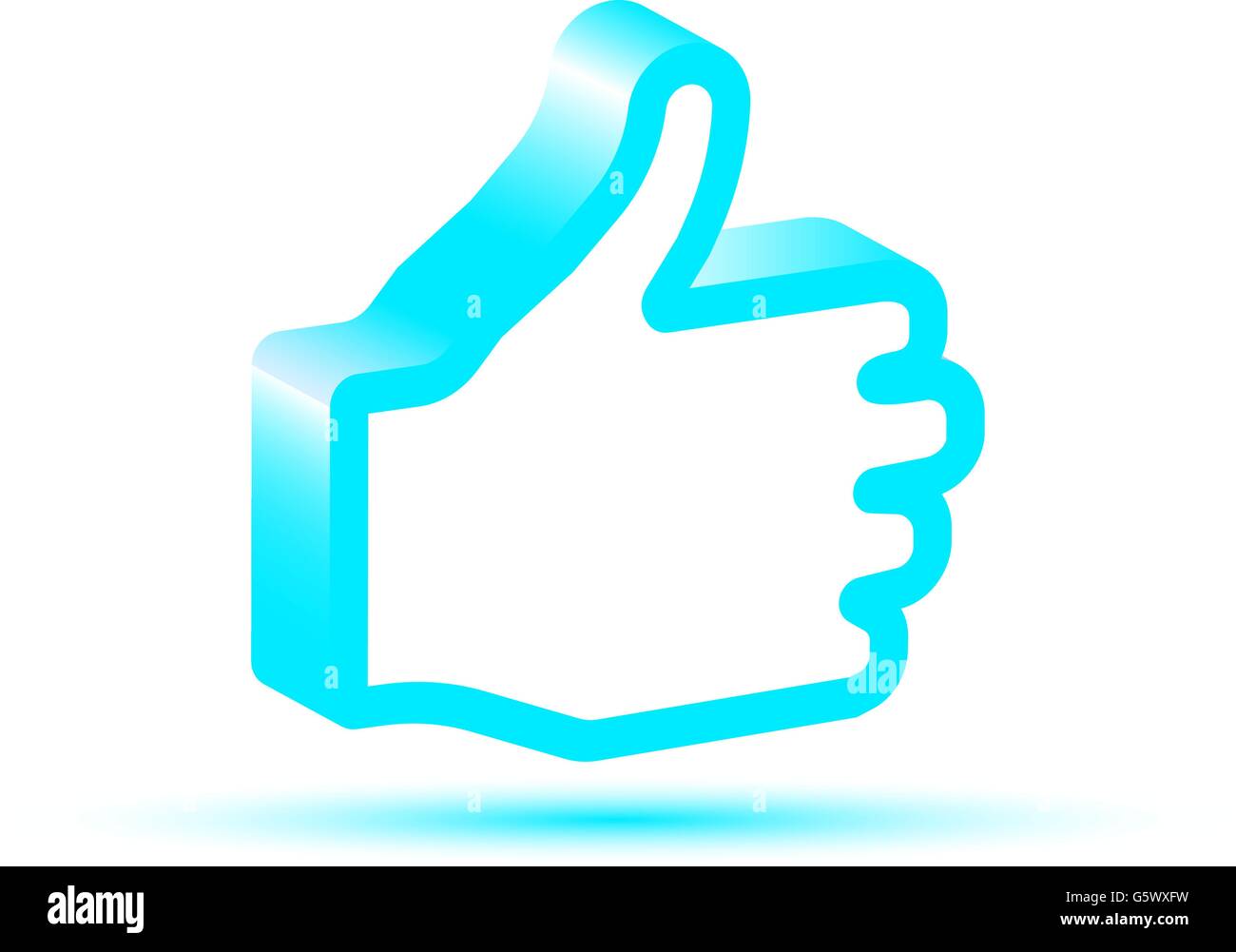 Blue Like hand icon Stock Vector Image & Art - Alamy