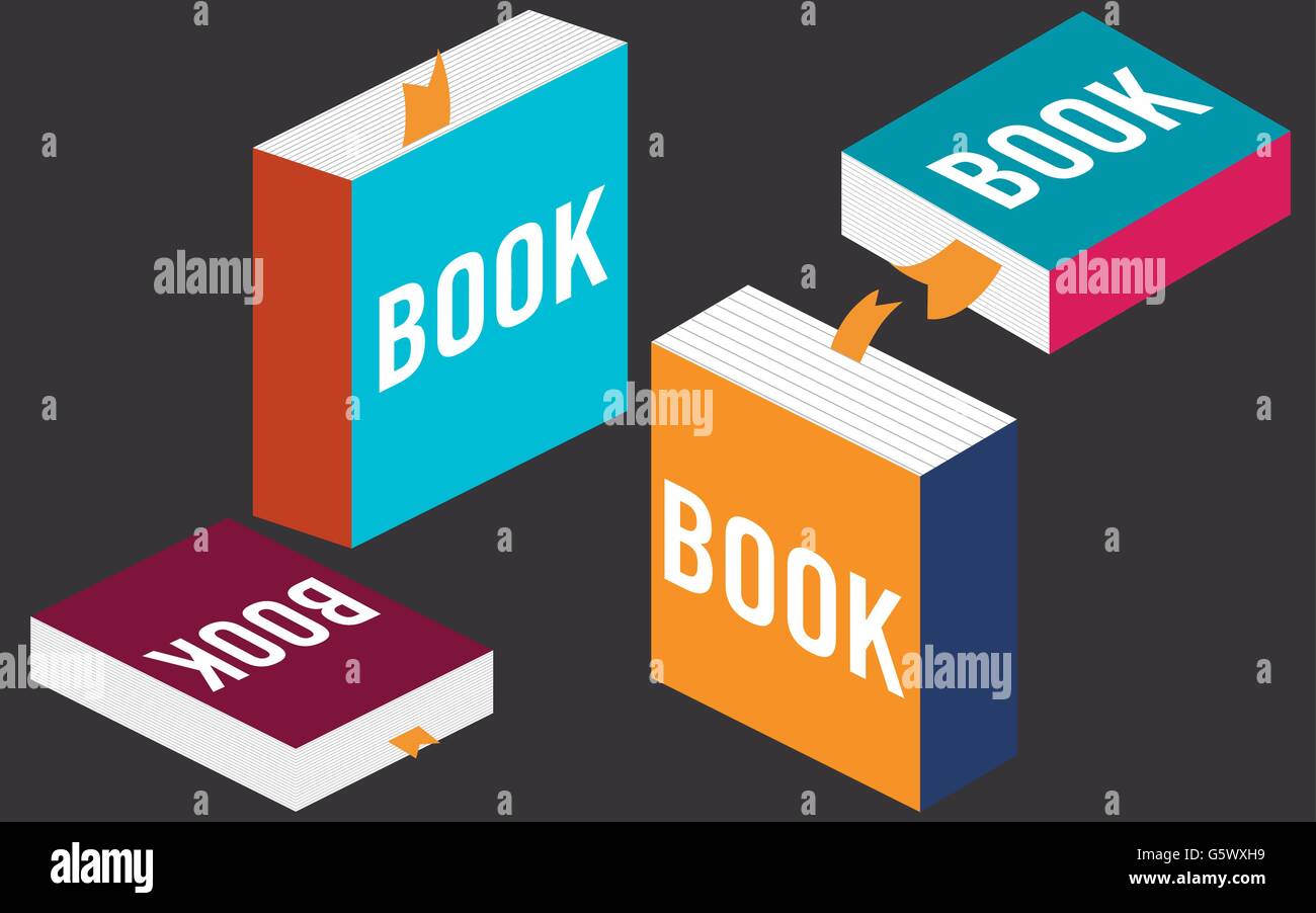 Set of books in flat design, vector Stock Vector Image & Art - Alamy