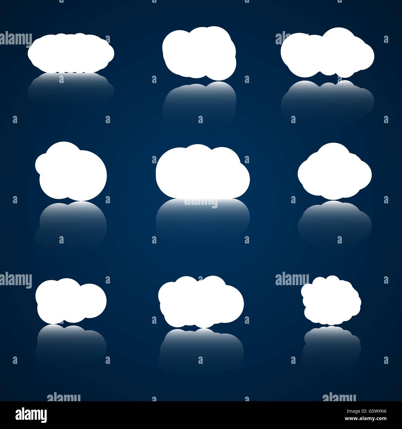 Clouds icon set Stock Vector Image & Art - Alamy
