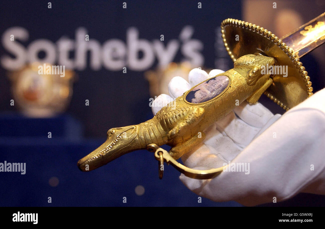 The hilt of nelsons nile sword the sword hi-res stock photography and ...