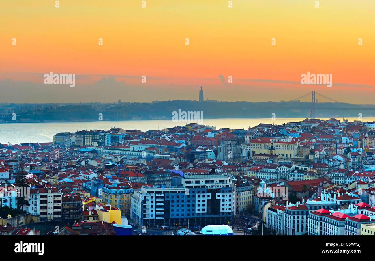 Lisbon cityscape view hi-res stock photography and images - Alamy