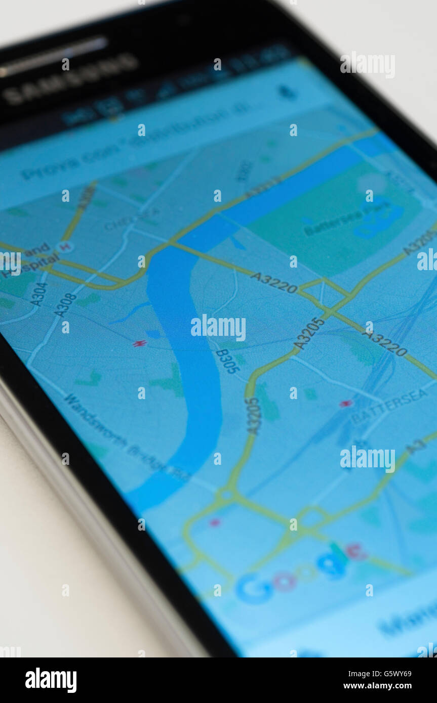 Gps map of london hi-res stock photography and images - Alamy