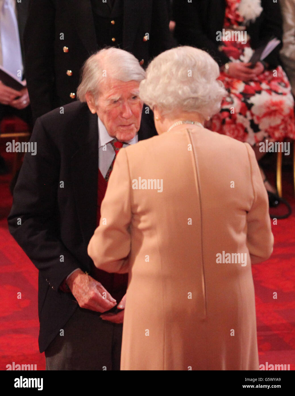 Raymond Roberts receives his Member of the British Empire (MBE) medal ...