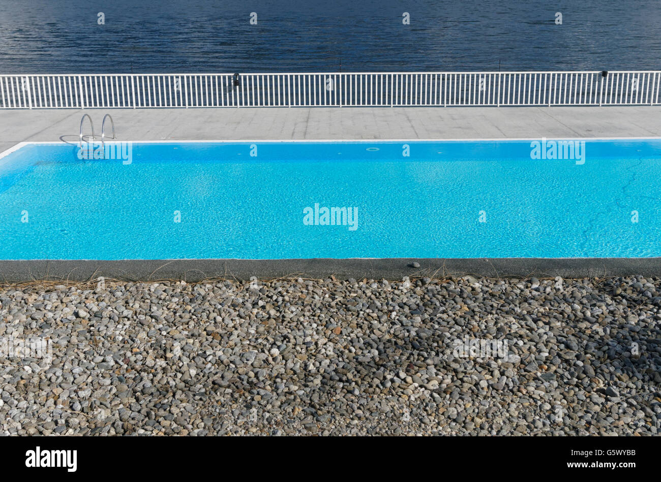 swimming pool at the lake, Lake Como, Italy Stock Photo - Alamy