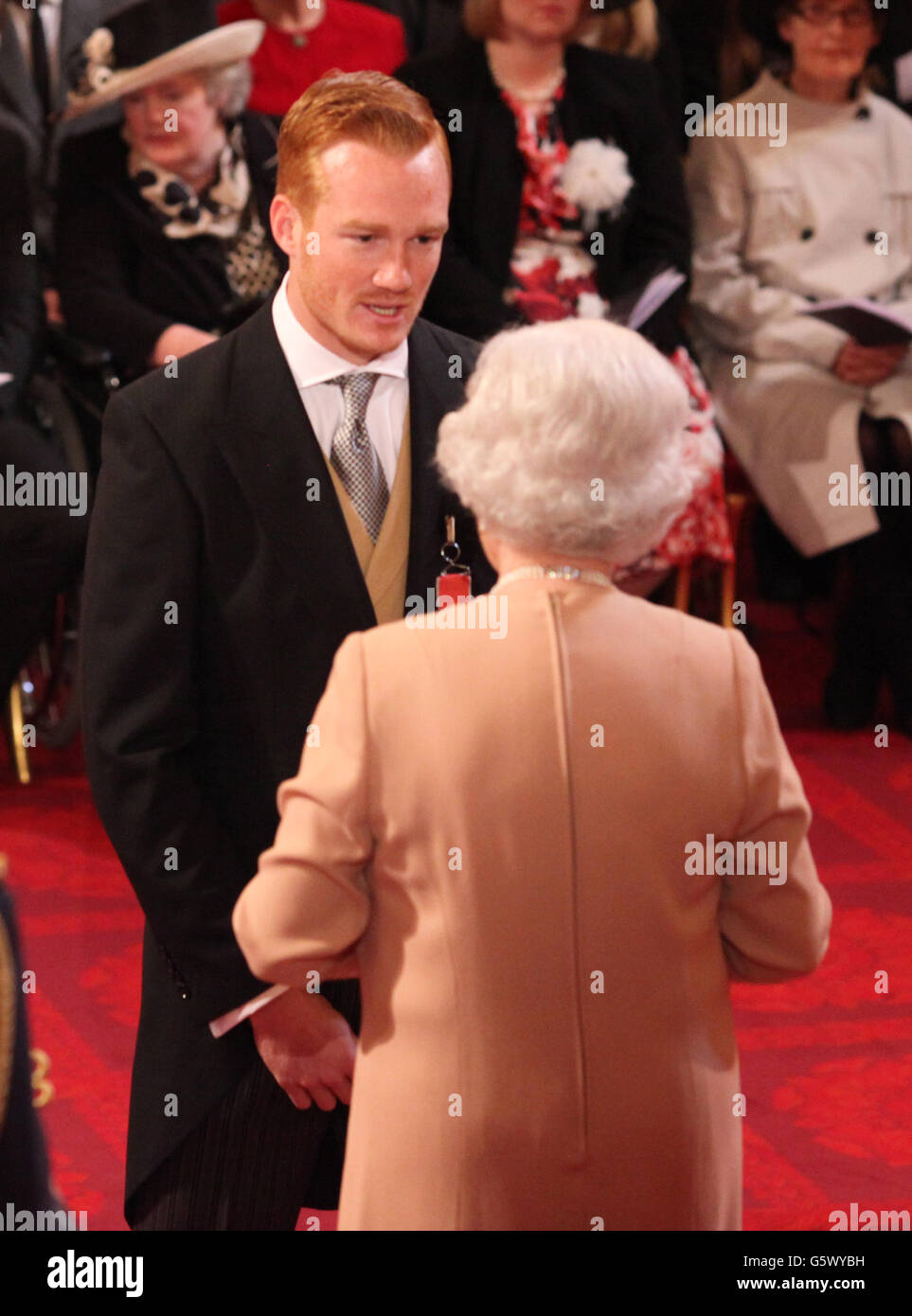 Greg Rutherford receives his Member of the British Empire (MBE) medal ...