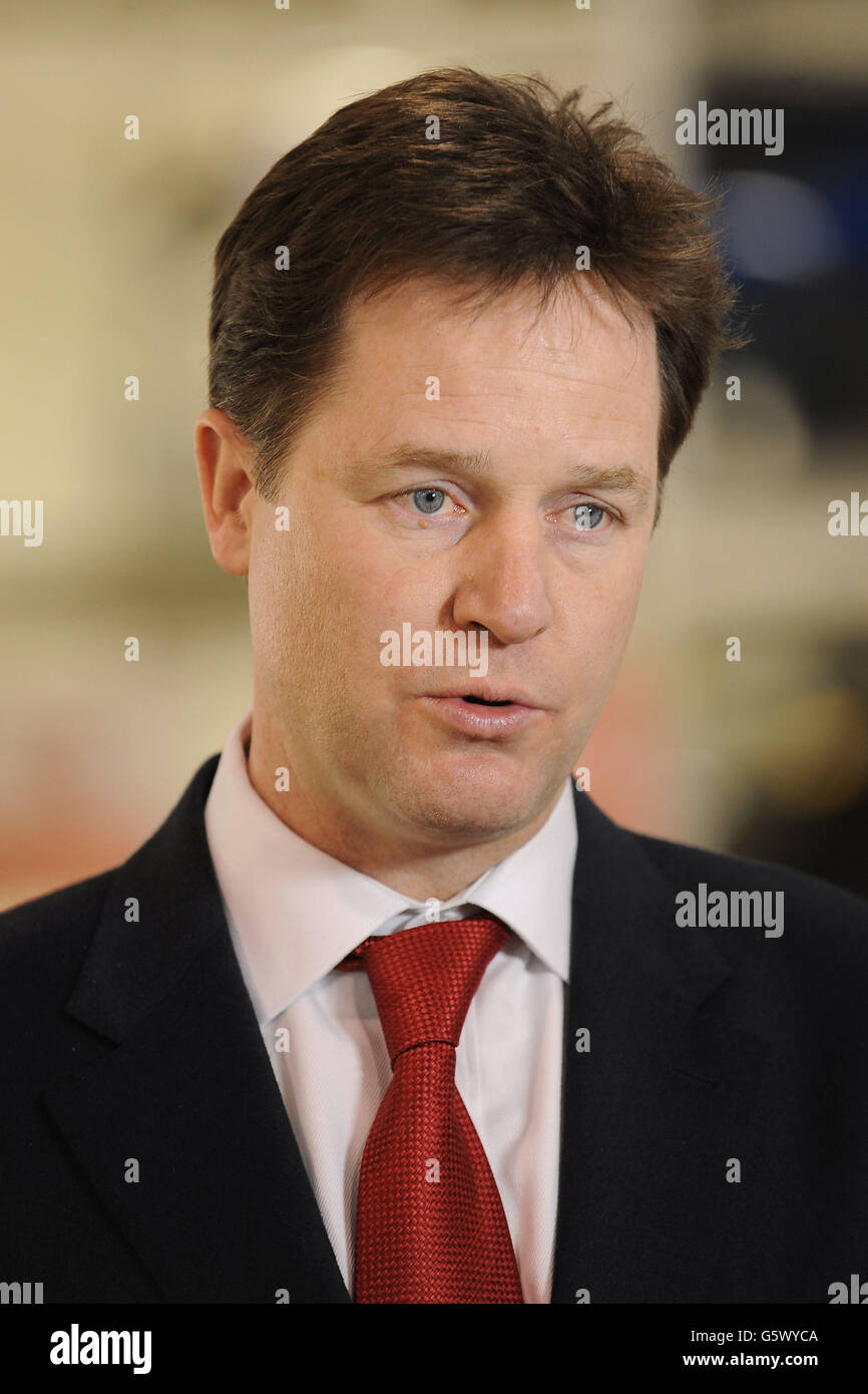 Clegg visits Warwrickshire Stock Photo - Alamy