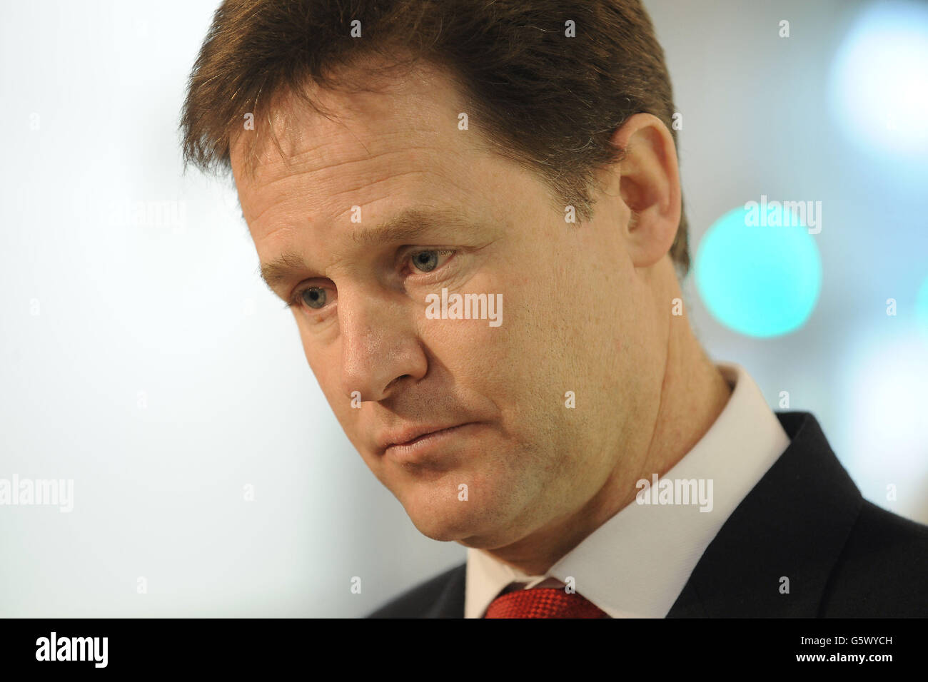 Deputy prime minister Nick Clegg during a tour of the Aston Martin ...