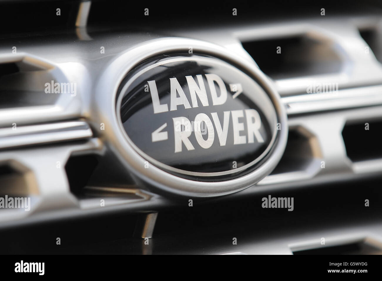 A general view of a Land Rover badge Stock Photo - Alamy