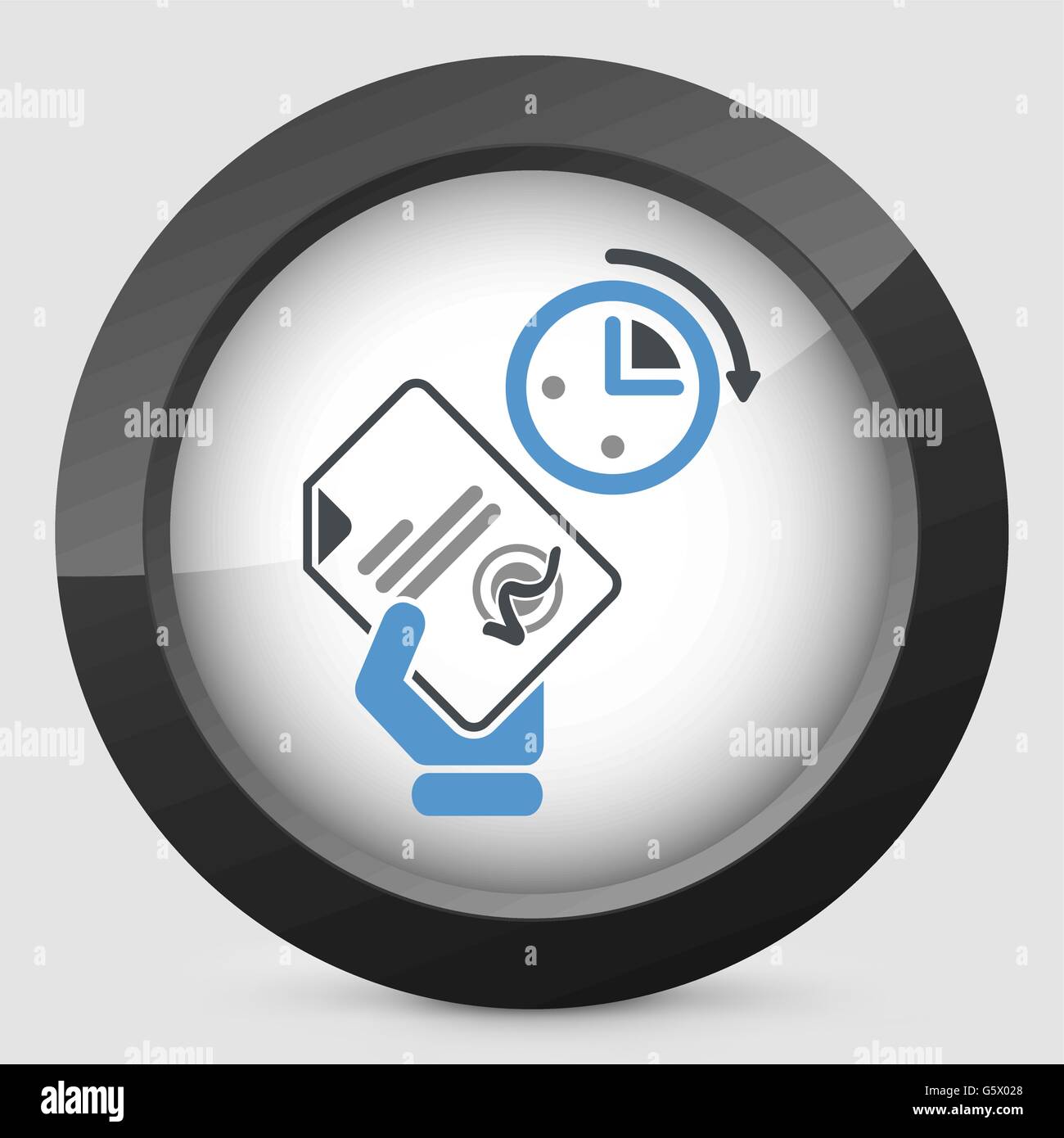 Time for the official document Stock Vector Image & Art - Alamy