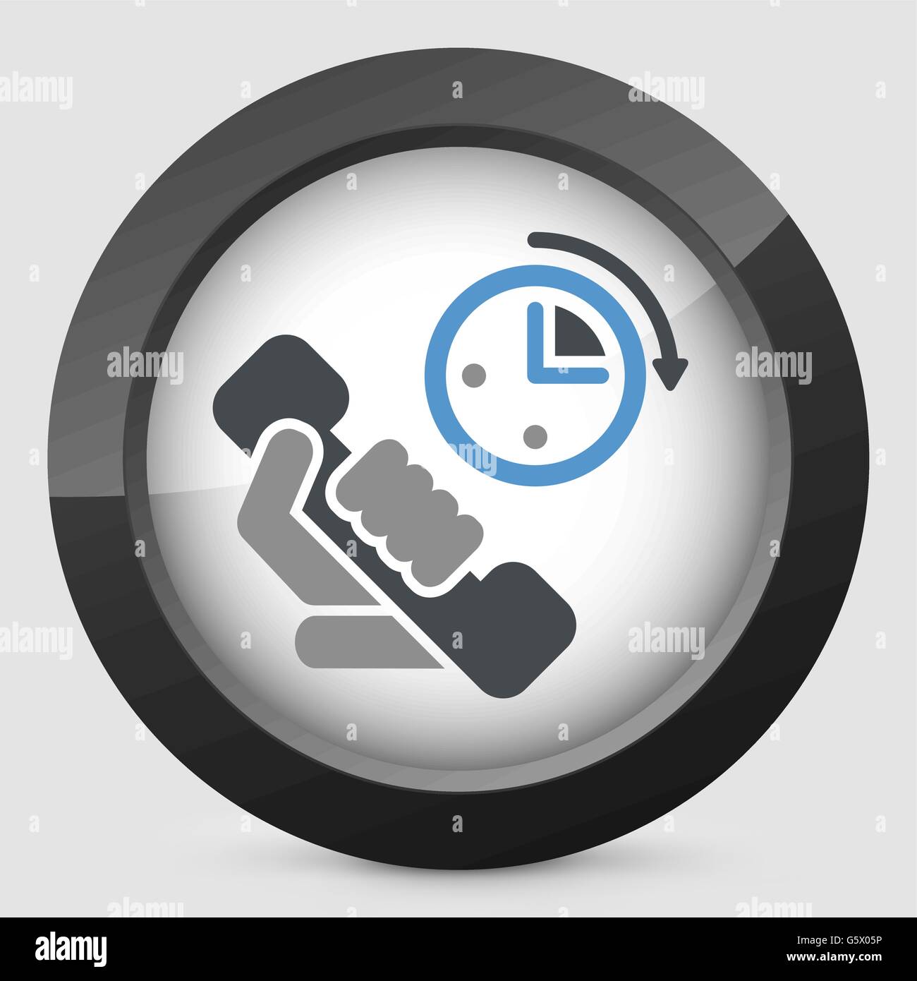 Phone time icon Stock Vector Image & Art - Alamy