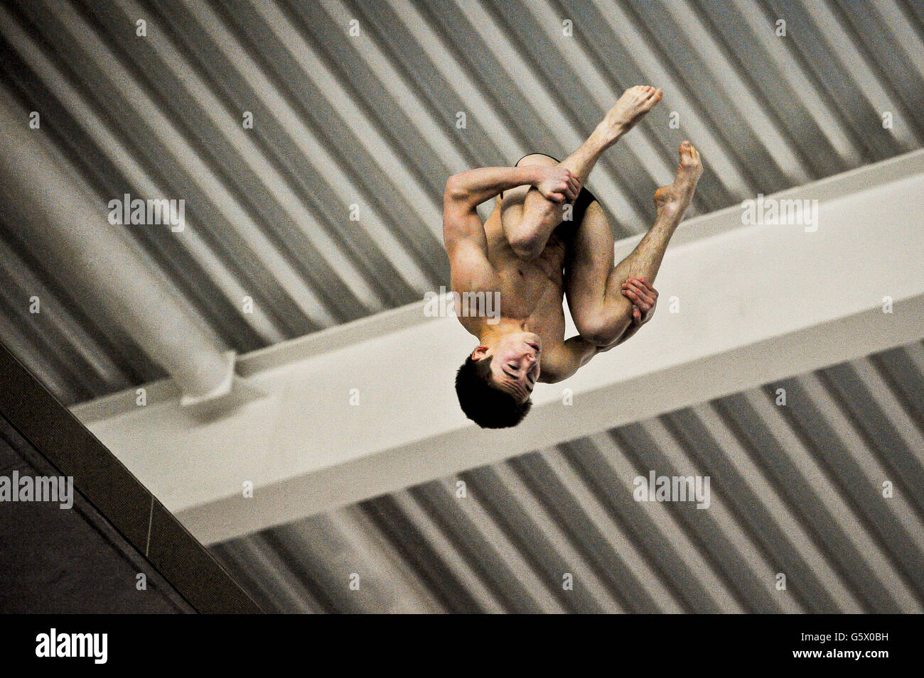 Daniel Goodfellow performs during the Mens 10M Final during day three ...