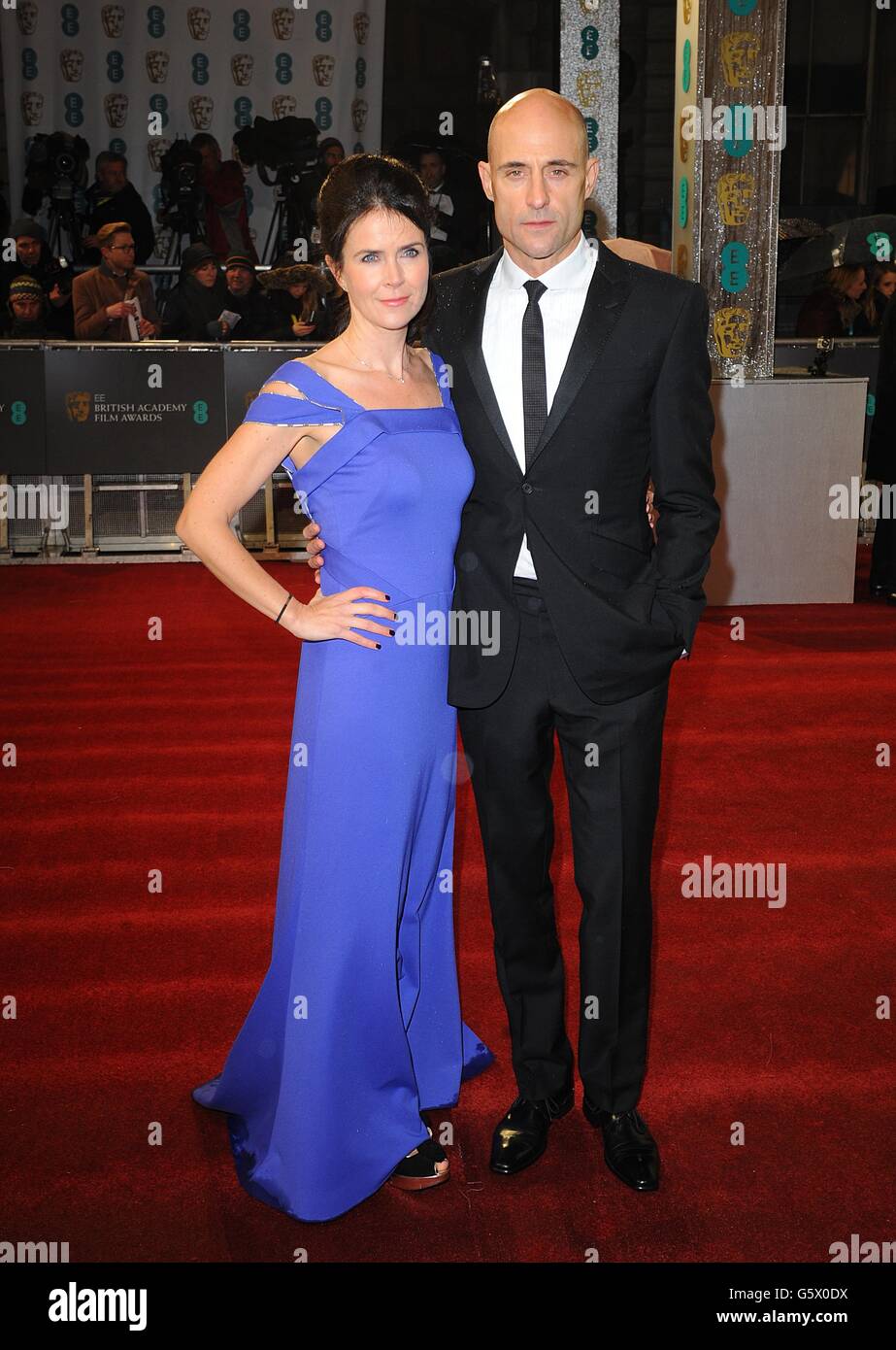 Mark Strong and wife Liza Marshall arriving for the 2013 British ...
