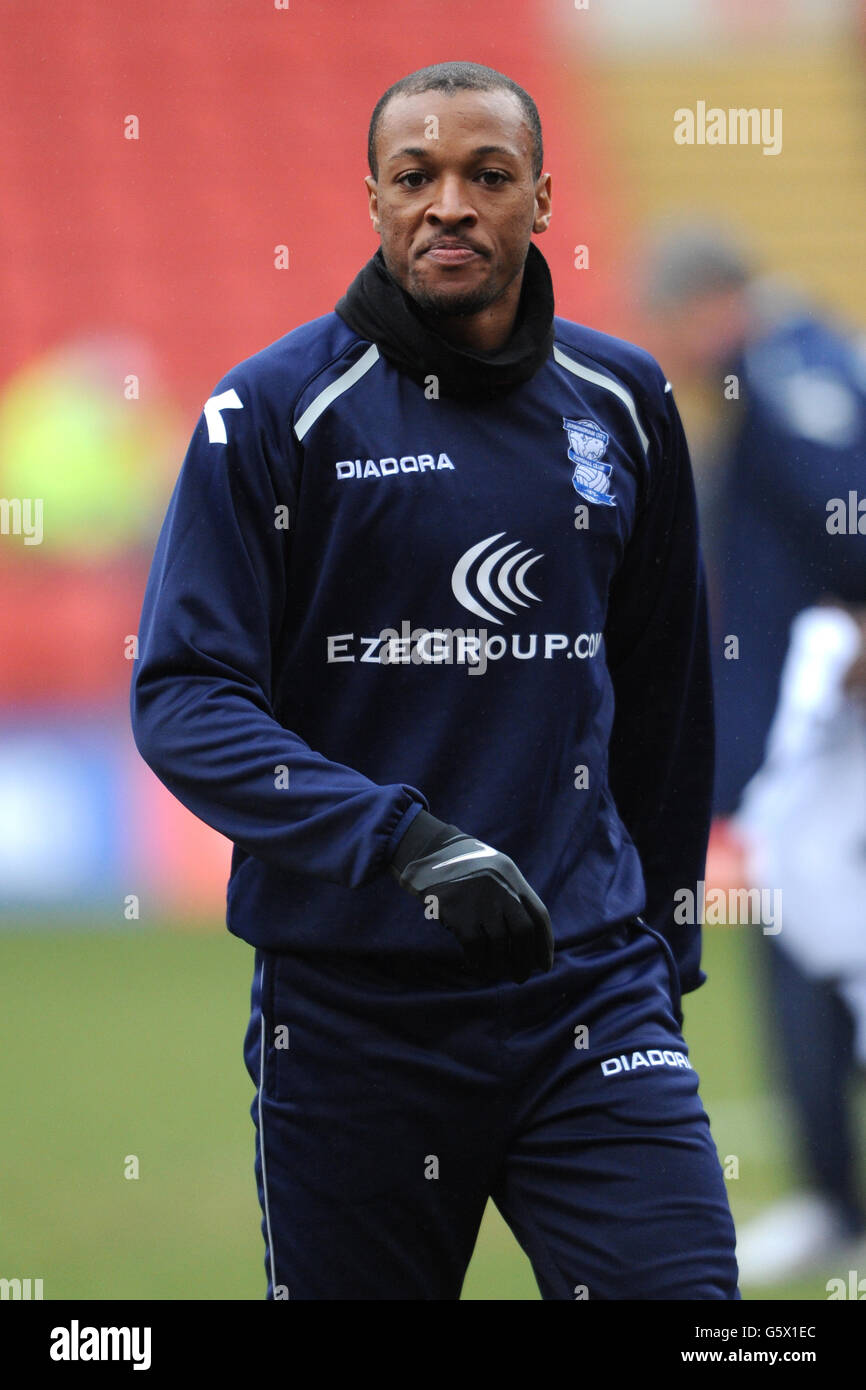 Birmingham citys wesley thomas warm up hi-res stock photography and ...