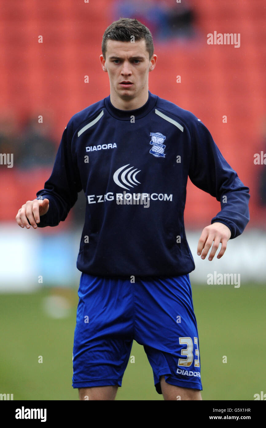 Birmingham citys callum reilly during the warm up hi-res stock ...