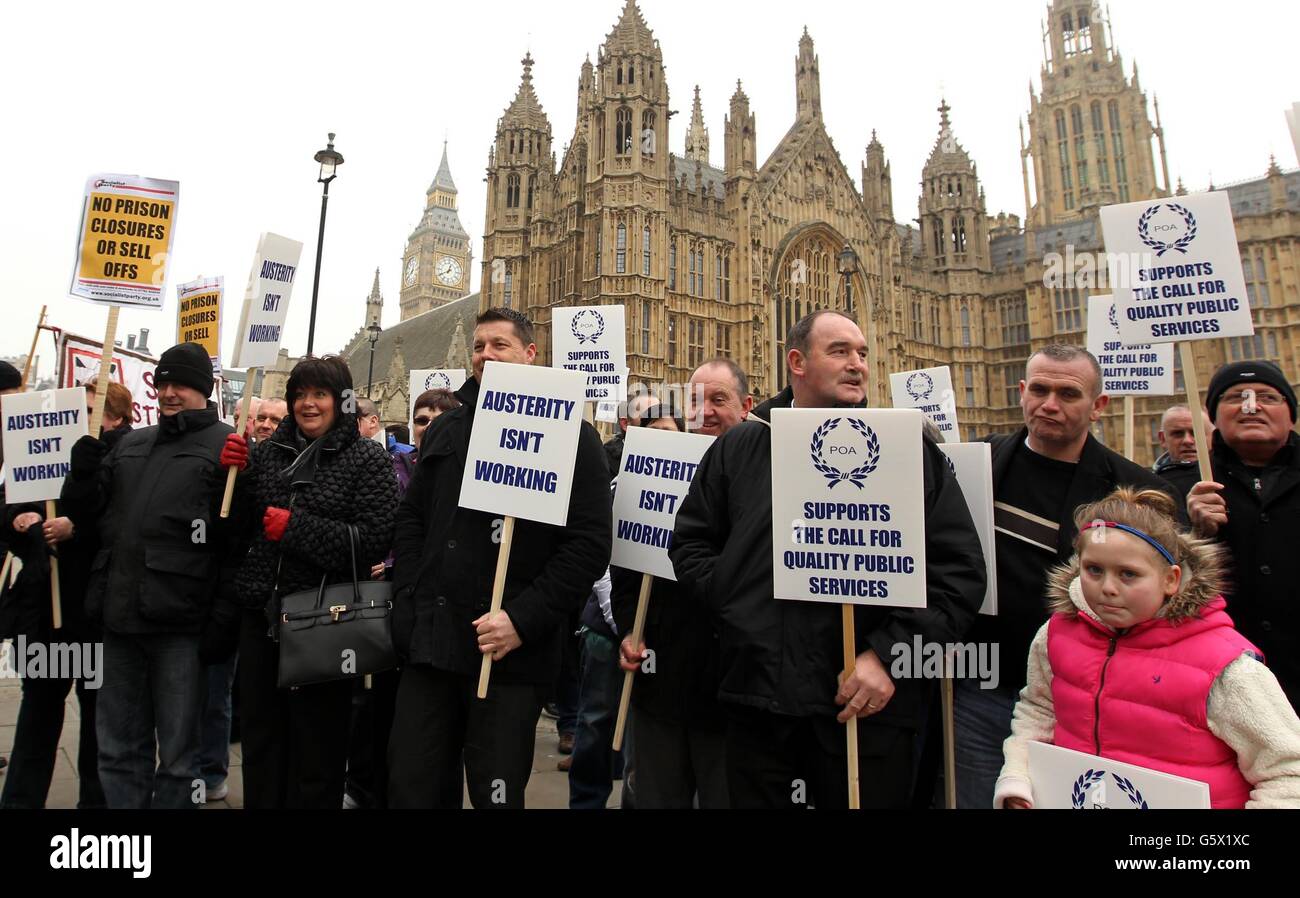 Prison closures protest Stock Photo - Alamy