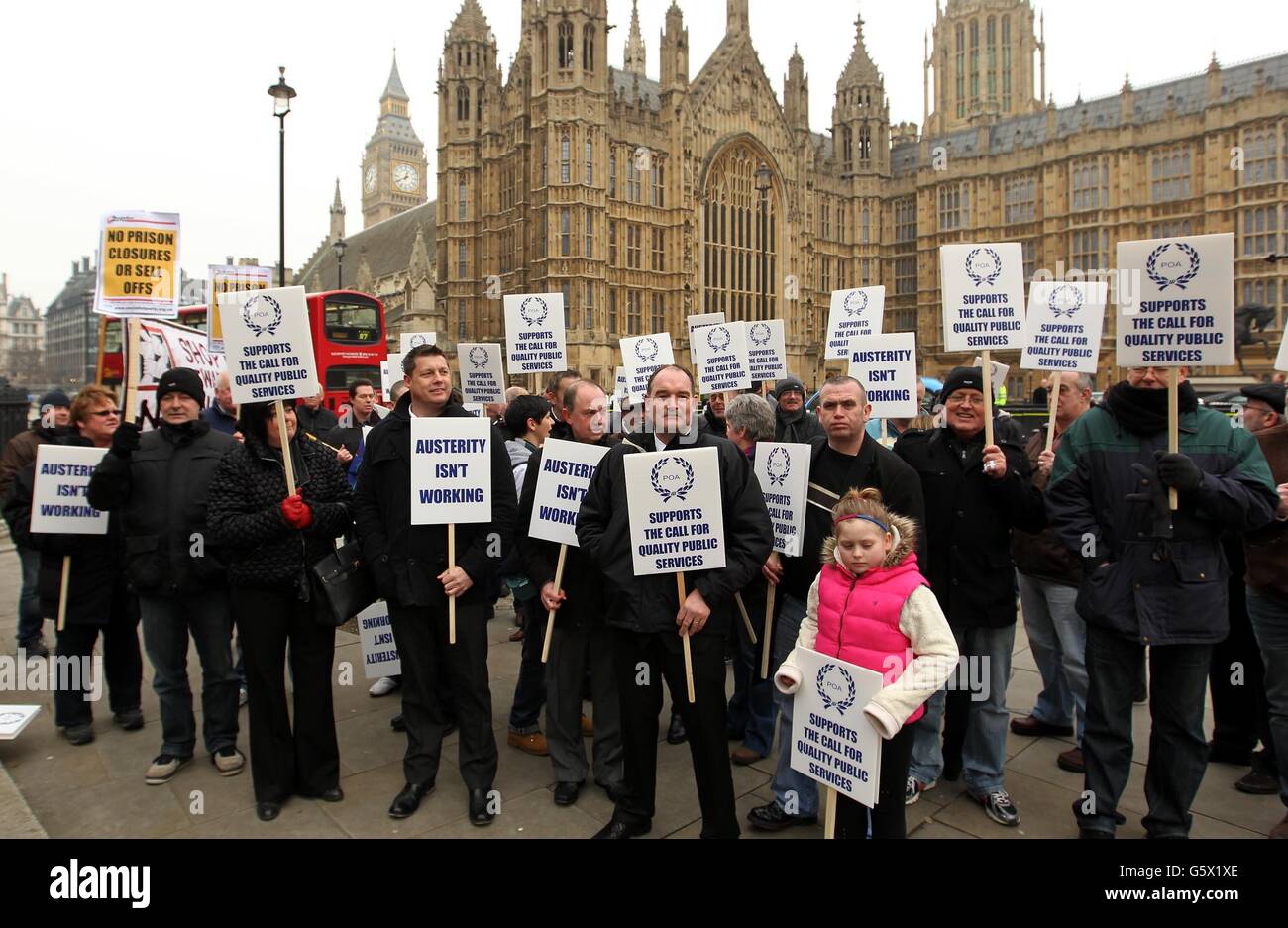 Prison closures protest Stock Photo - Alamy
