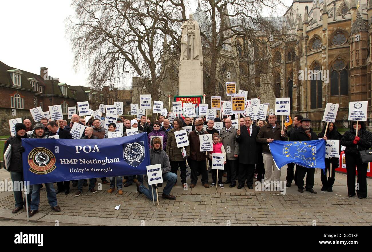 Prison closures protest Stock Photo - Alamy