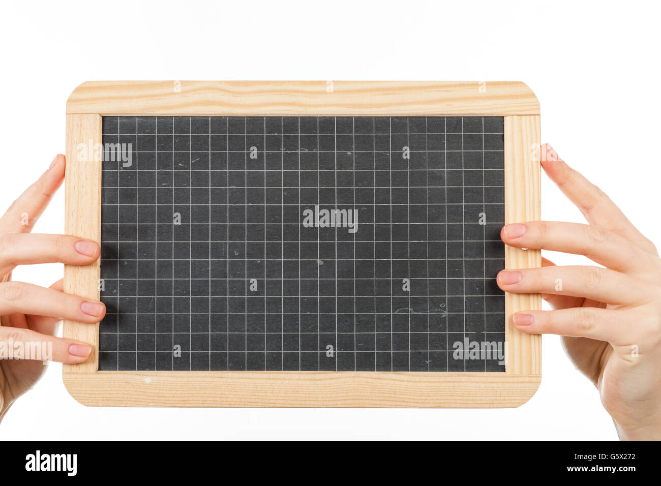 Womans holding blackboard hi-res stock photography and images - Alamy