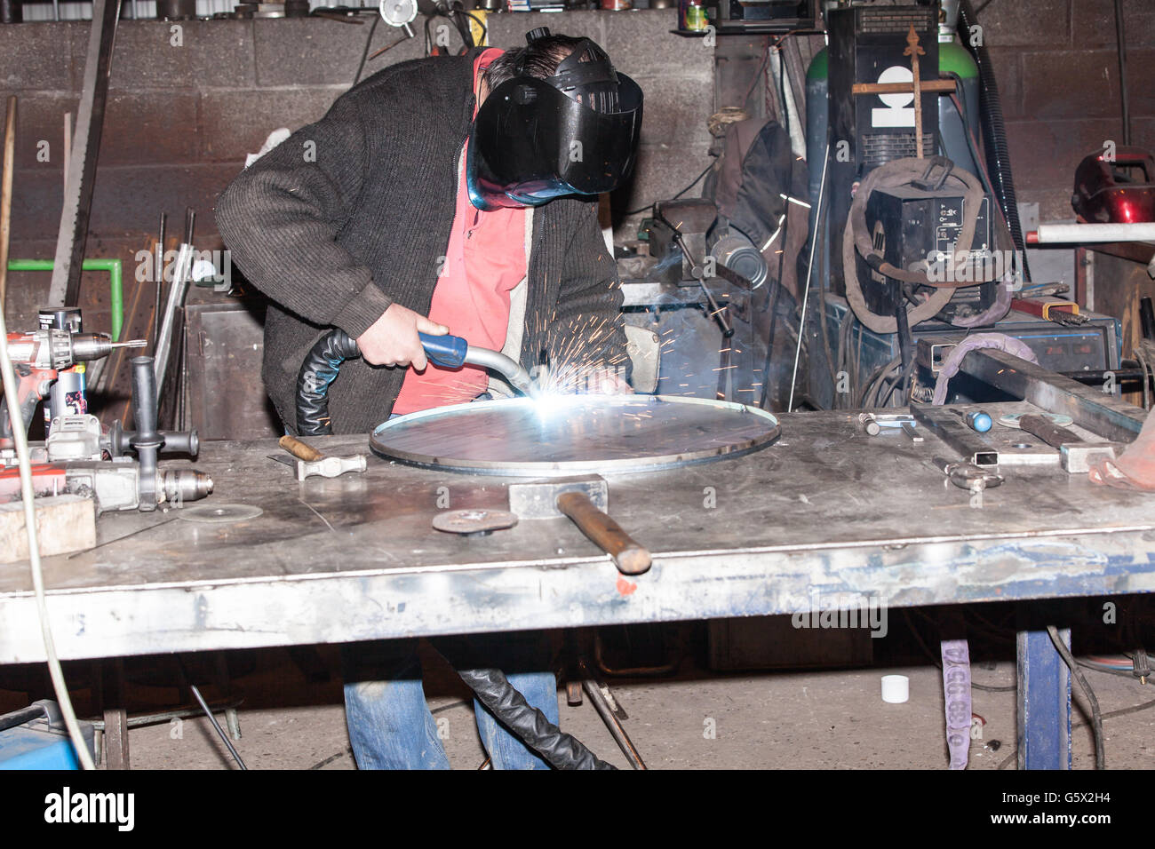 welded steel iron metal Stock Photo - Alamy