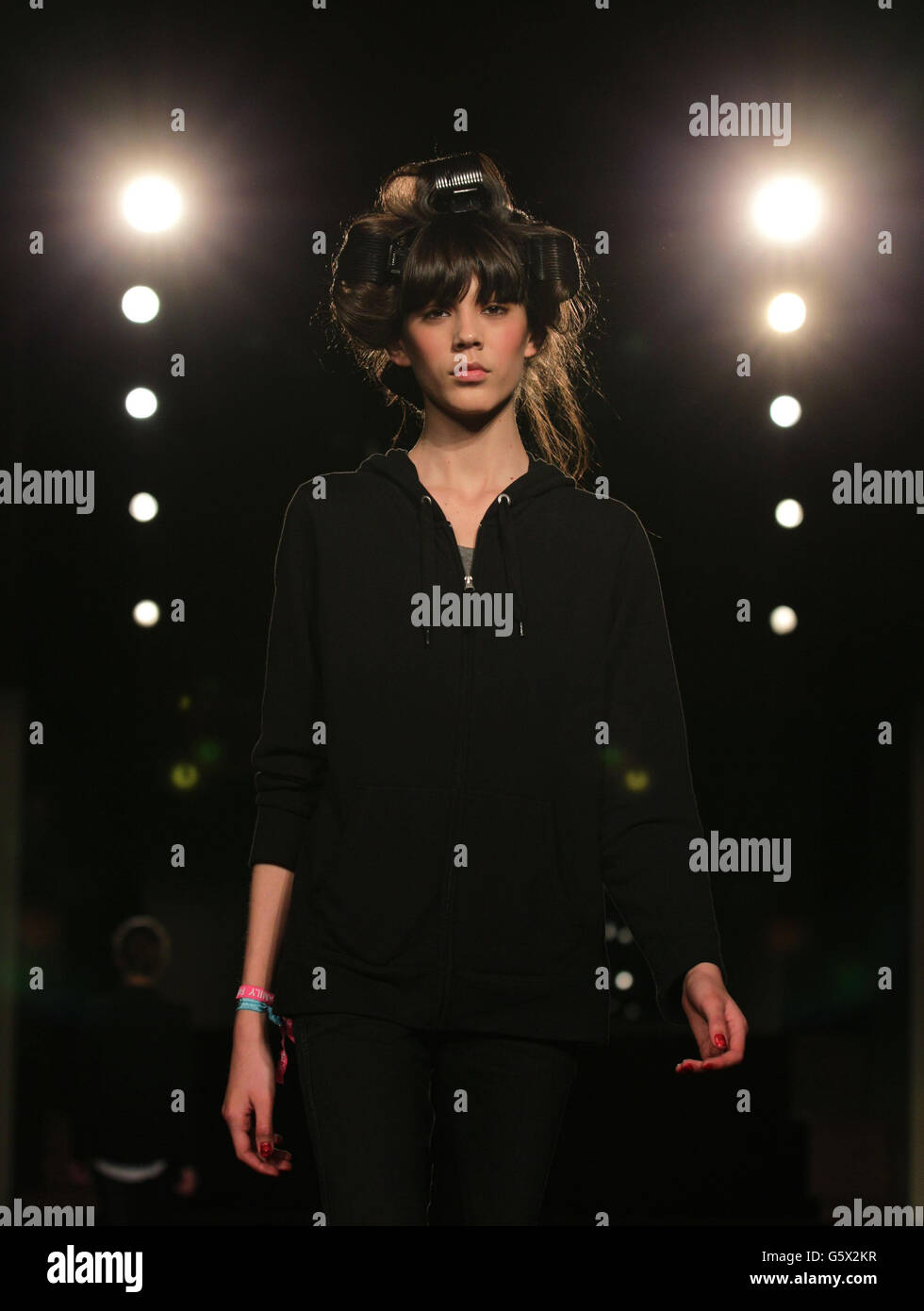A model on the catwalk during rehearsals for the Sass & Bide catwalk ...
