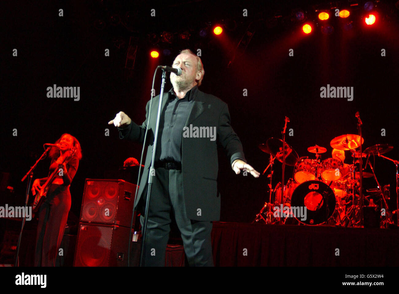 Joe Cocker in concert. US rock star Joe Cocker performing on stage at ...