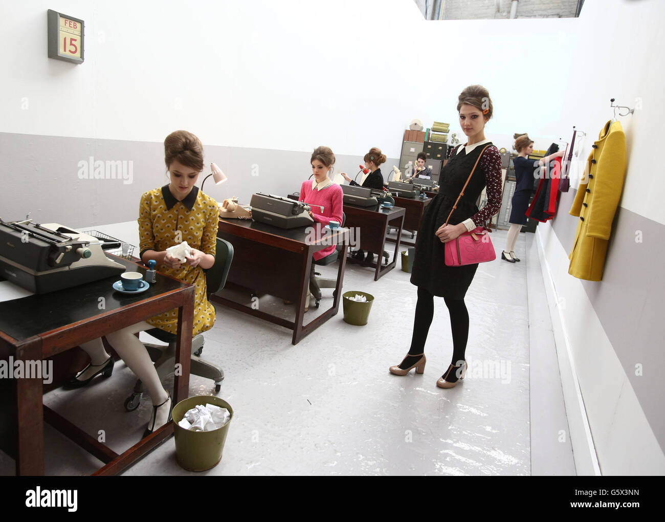 Models during the Orla Kiely Autumn/Winter 2013 London Fashion Week ...