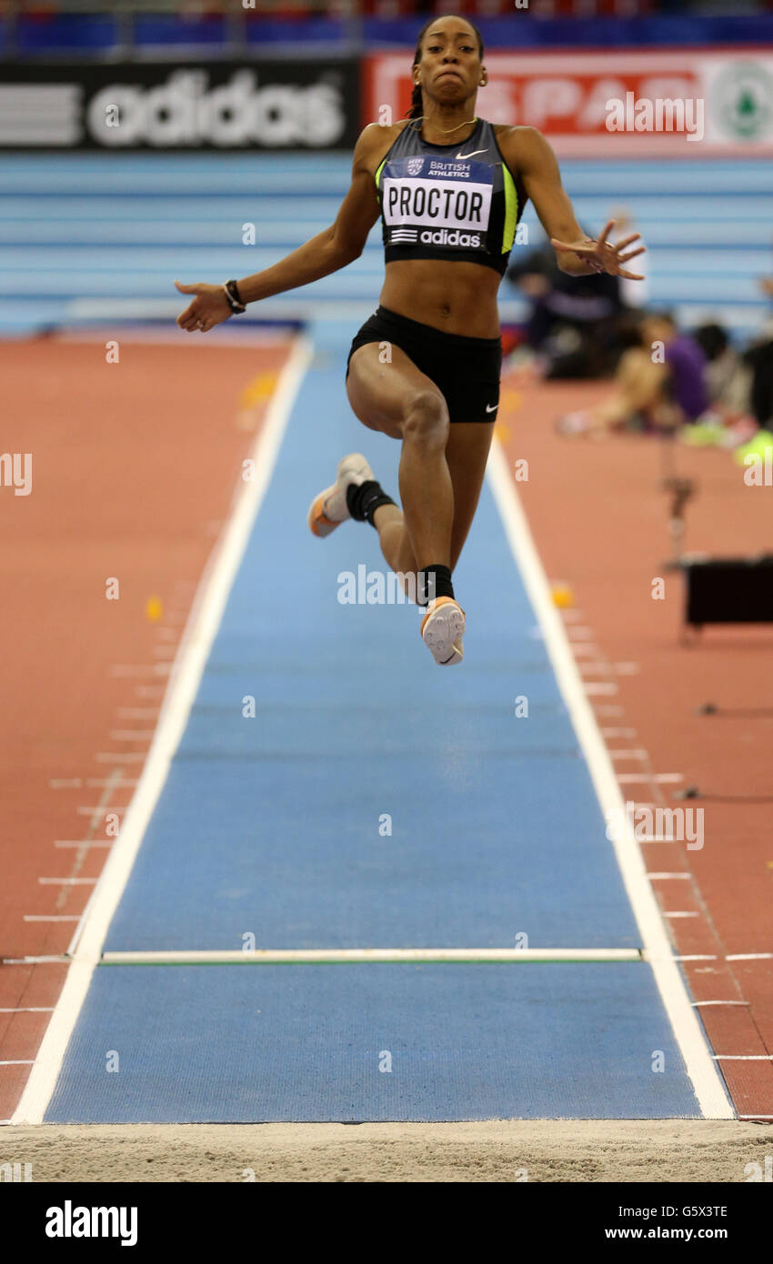 Great Britain's Shara Proctor on her way to winning the womens long ...