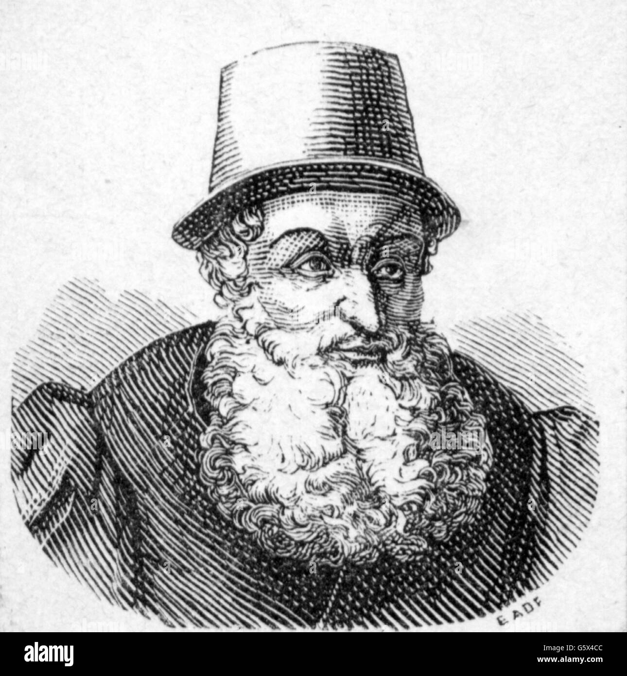 Ries, Adam, 27.3. 1492 - 30.3.1559, German arithmetician, portrait ...