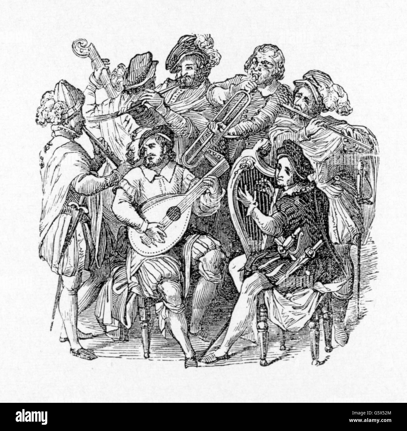 Mid musical instruments Black and White Stock Photos & Images - Alamy