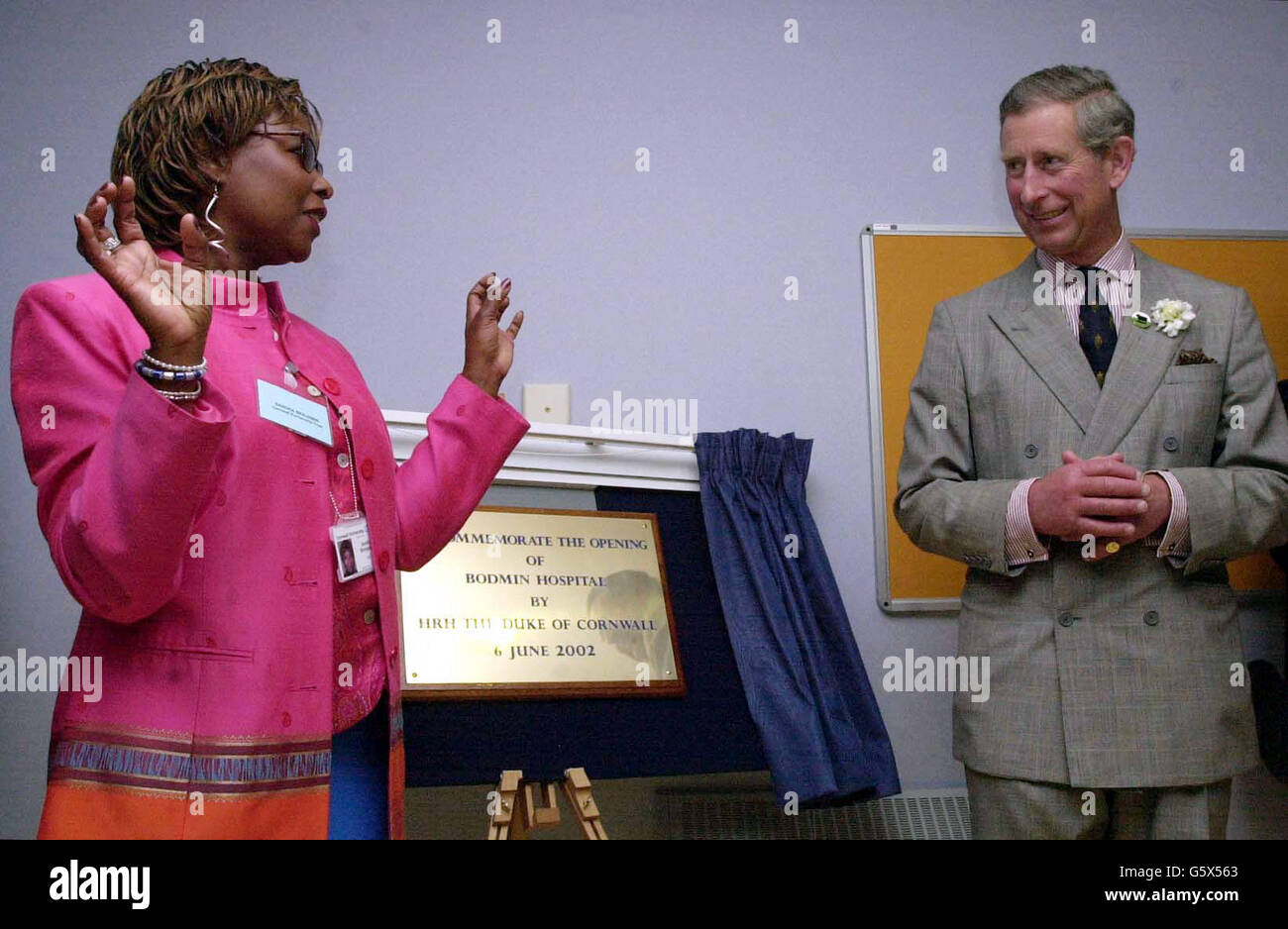 HRH The Prince of Wales talks with Sandra Benjamin, Chair of Cornwall ...