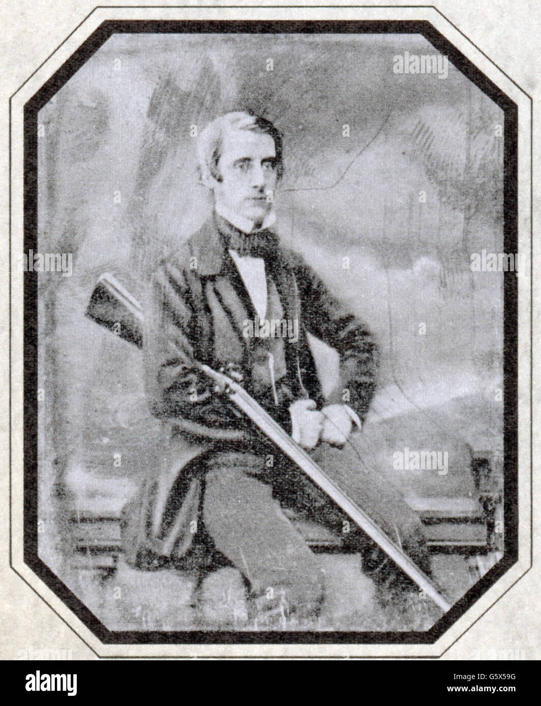 photography, daguerreotype, man with rifle, Manchester, circa 1850 ...