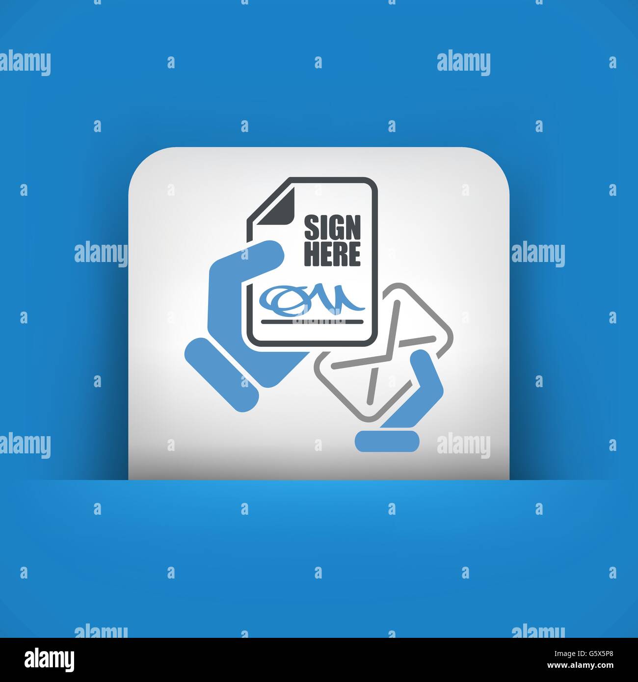 Mail with a document signed Stock Vector Image & Art - Alamy
