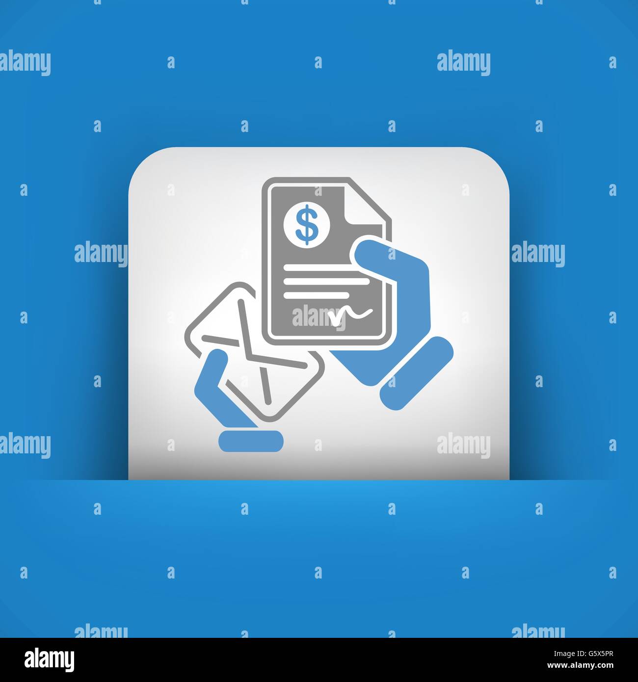 Mail with a bank document Stock Vector Image & Art - Alamy