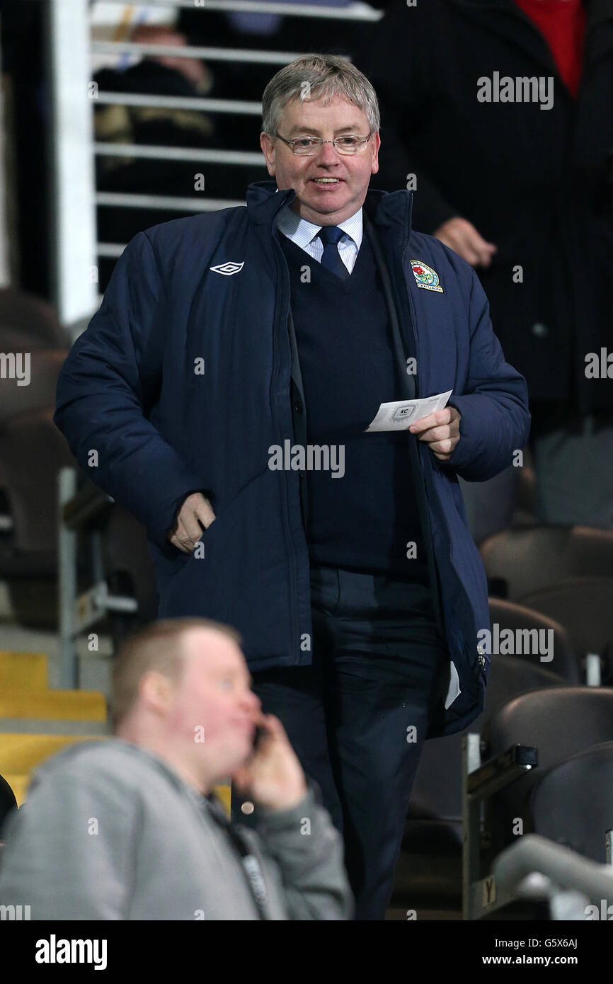 Blackburn Rovers managing director Derek Shaw looks on in the stands ...