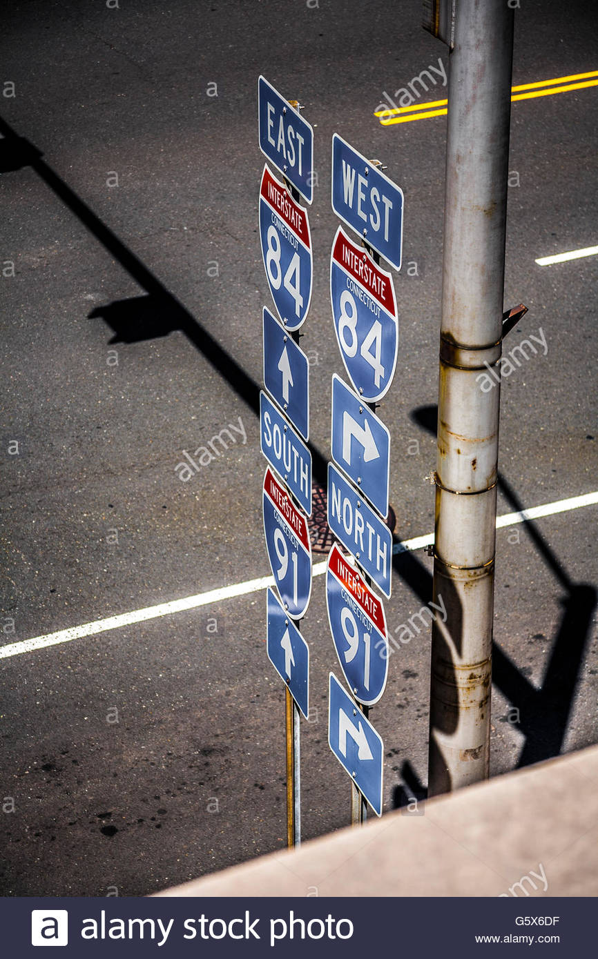 Highway Traffic Signs Arrow Stock Photos & Highway Traffic Signs Arrow ...