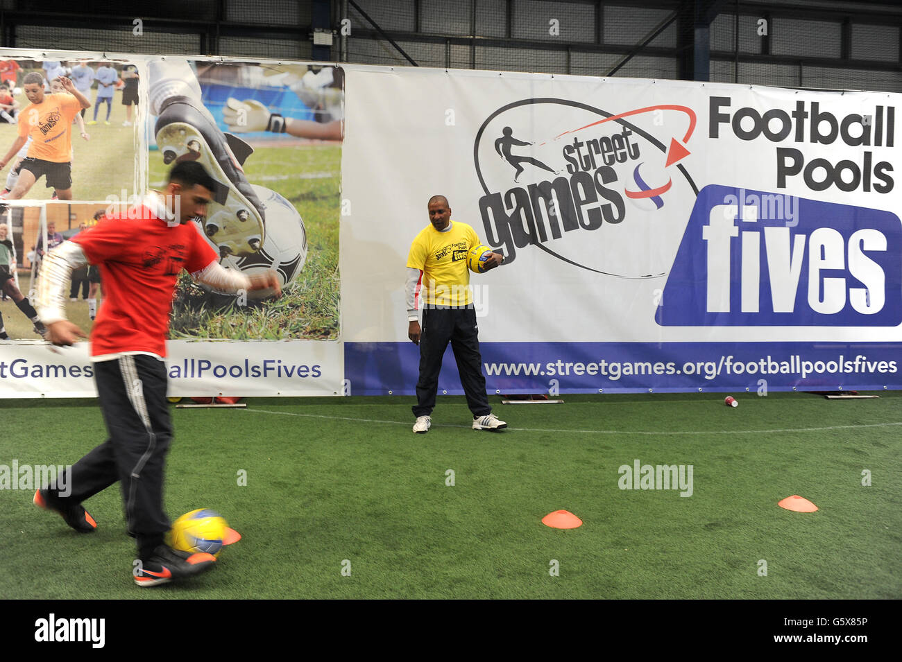 Sport - Street Games Football Pools Fives - Manchester Stock Photo - Alamy