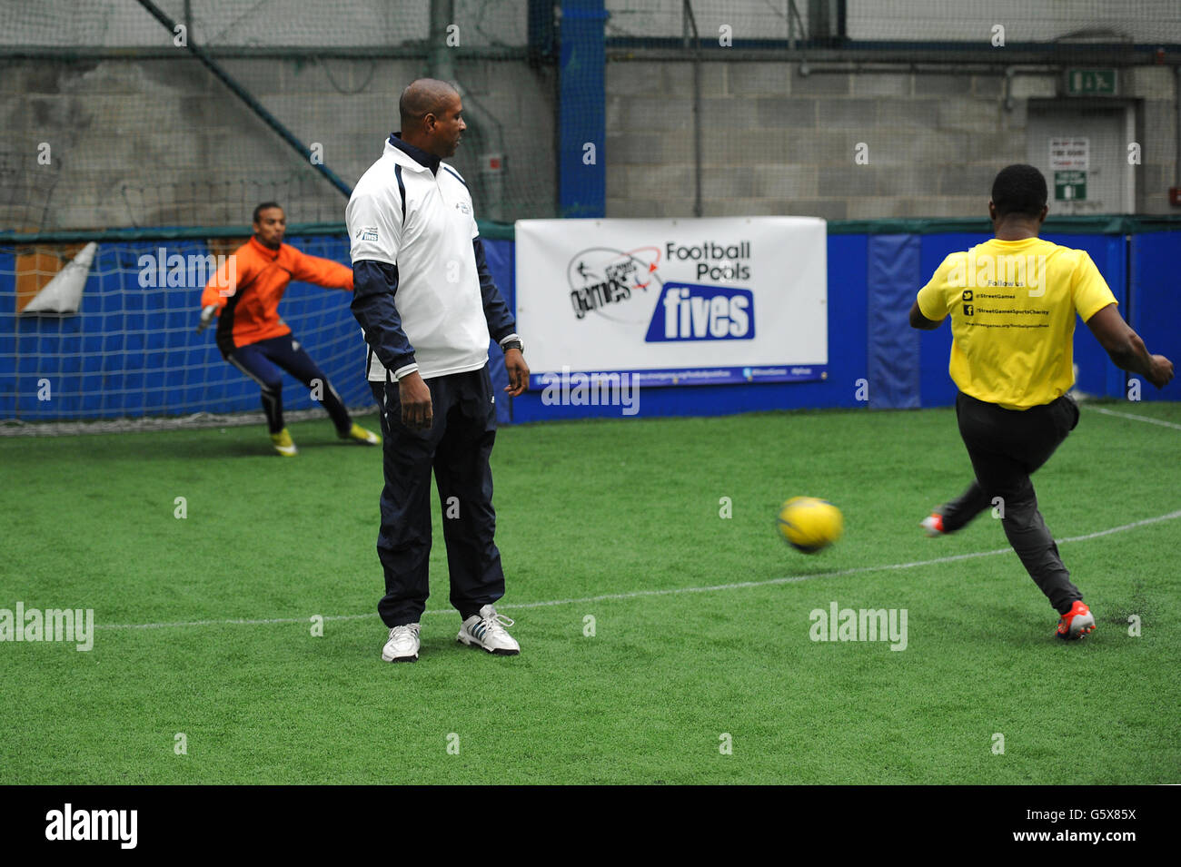 Sport - Street Games Football Pools Fives - Manchester Stock Photo - Alamy
