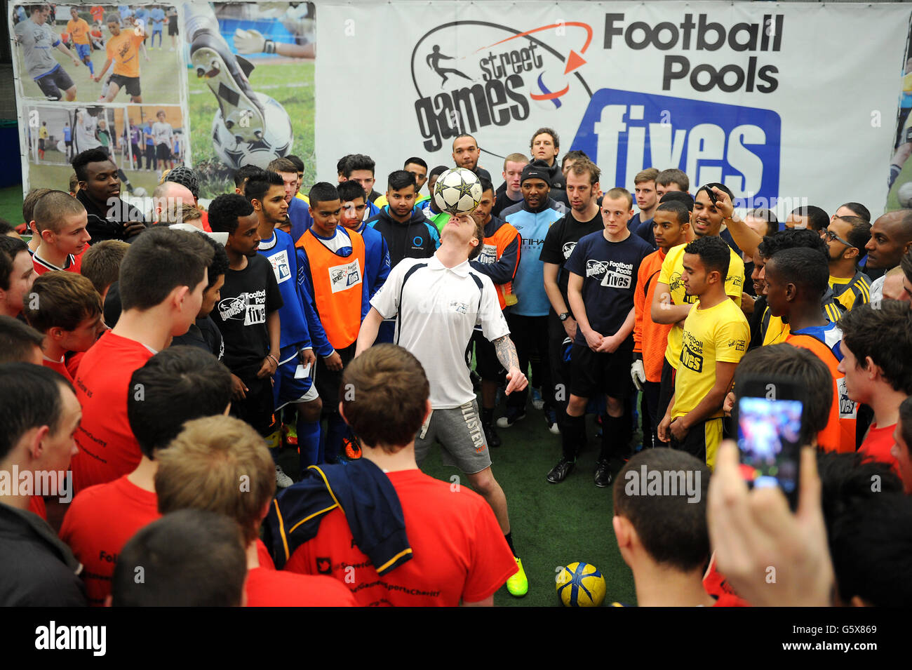 Sport - Street Games Football Pools Fives - Manchester Stock Photo - Alamy